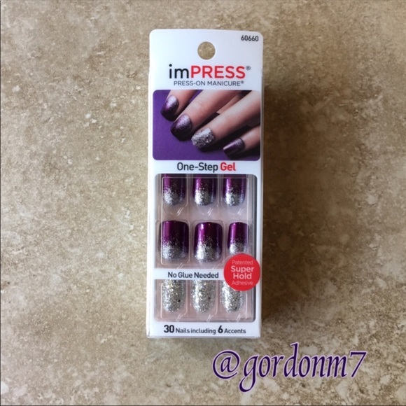 imPRESS | Other | New Impress Purple Silver Glitter Presson Nails ...